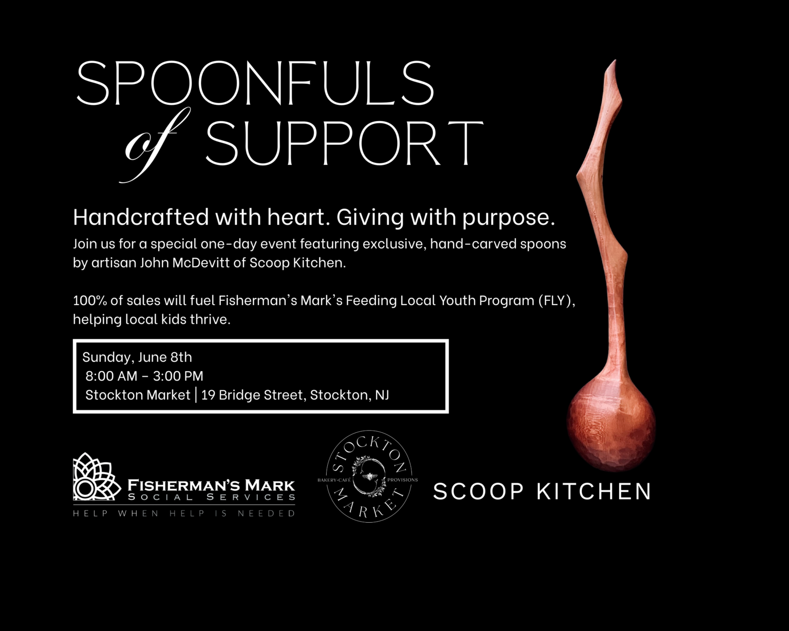 Spoonfuls of Support: Pop-Up Fundraiser at Stockton Market to Benefit Fisherman’s Mark’s FLY ...